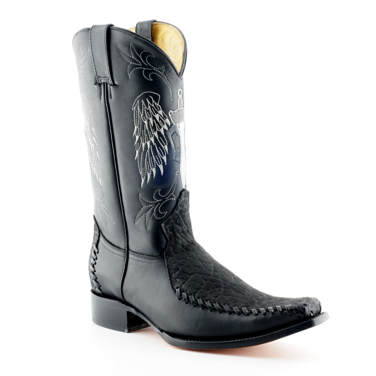 Grinders KANSAS New Cowboy Western Biker Rock Boots Black Brown Leathe ...